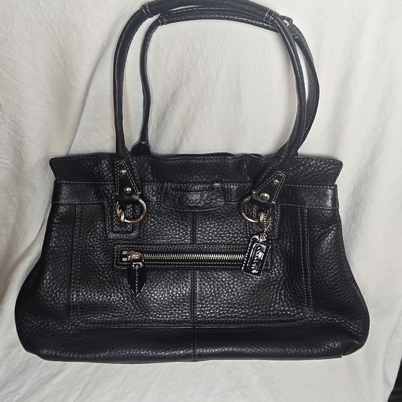 Coach | Bags | Coach Penelope Black Leather Handbagpurse | Poshmark